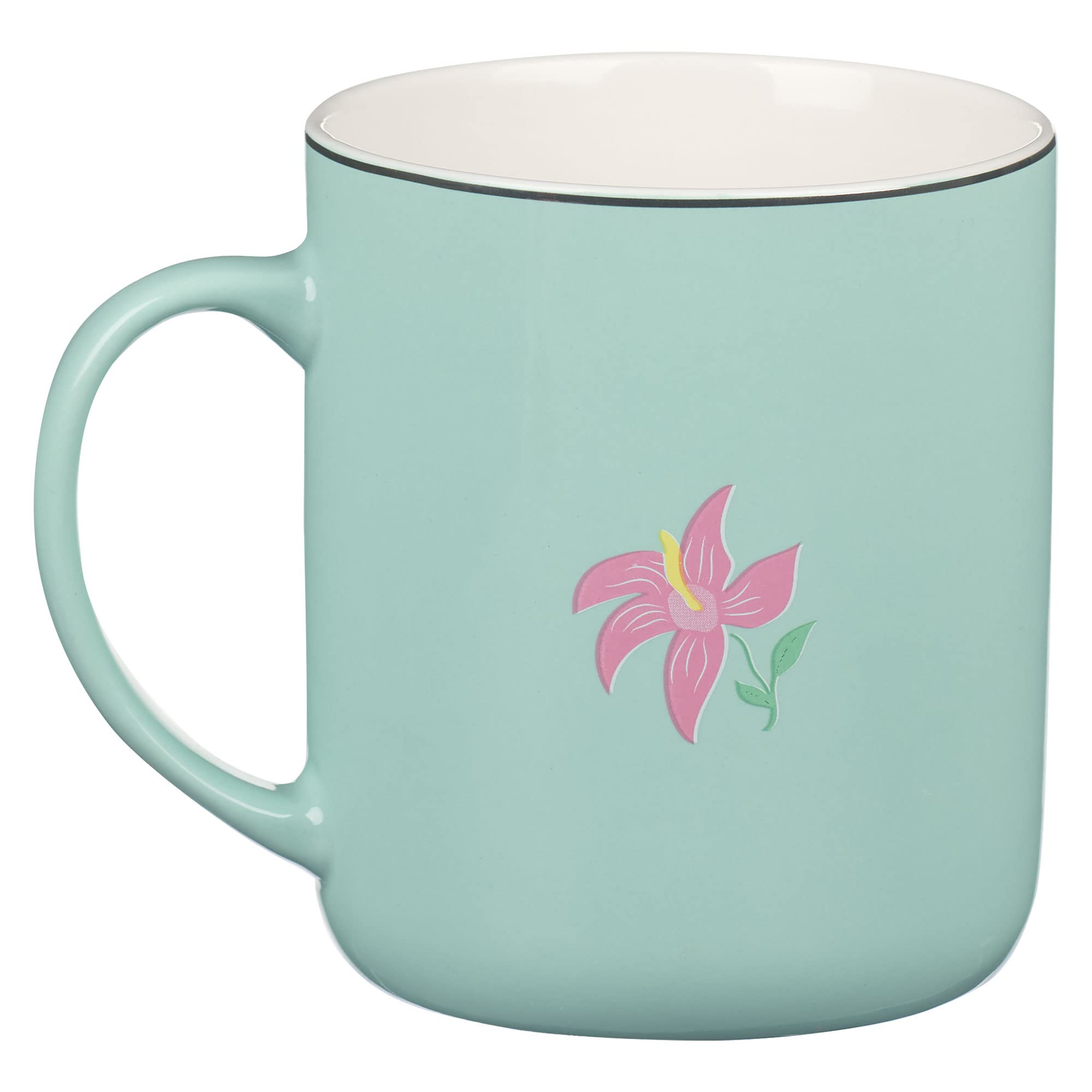 WITH LOVE Inspirational Coffee Mug for Women, You Are an Amazing Woman Teal/White Ceramic, 14oz