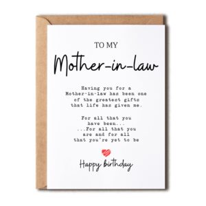 to my mother-in-law - mother-in-law birthday card - mother-in-law is the greatest gifts in my life - birthday card for mother-in-law - gift for mother-in-law card