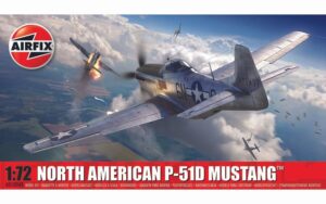 airfix model airplane kit gift set - a01004b north american p-51d mustang, plastic plane model kits for adults & kids 14+, skill level 1, 1:72 scale ww2 military aircraft models for beginners