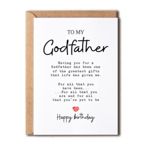 to my godfather - godfather birthday card - godfather is the greatest gifts in my life - birthday card for godfather - gift for godfather card