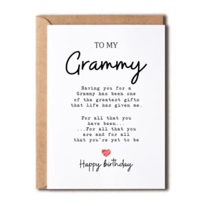 to my grammy - grammy birthday card - grammy is the greatest gifts in my life - birthday card for grammy - gift for grammy card- christmas gifts for grammy