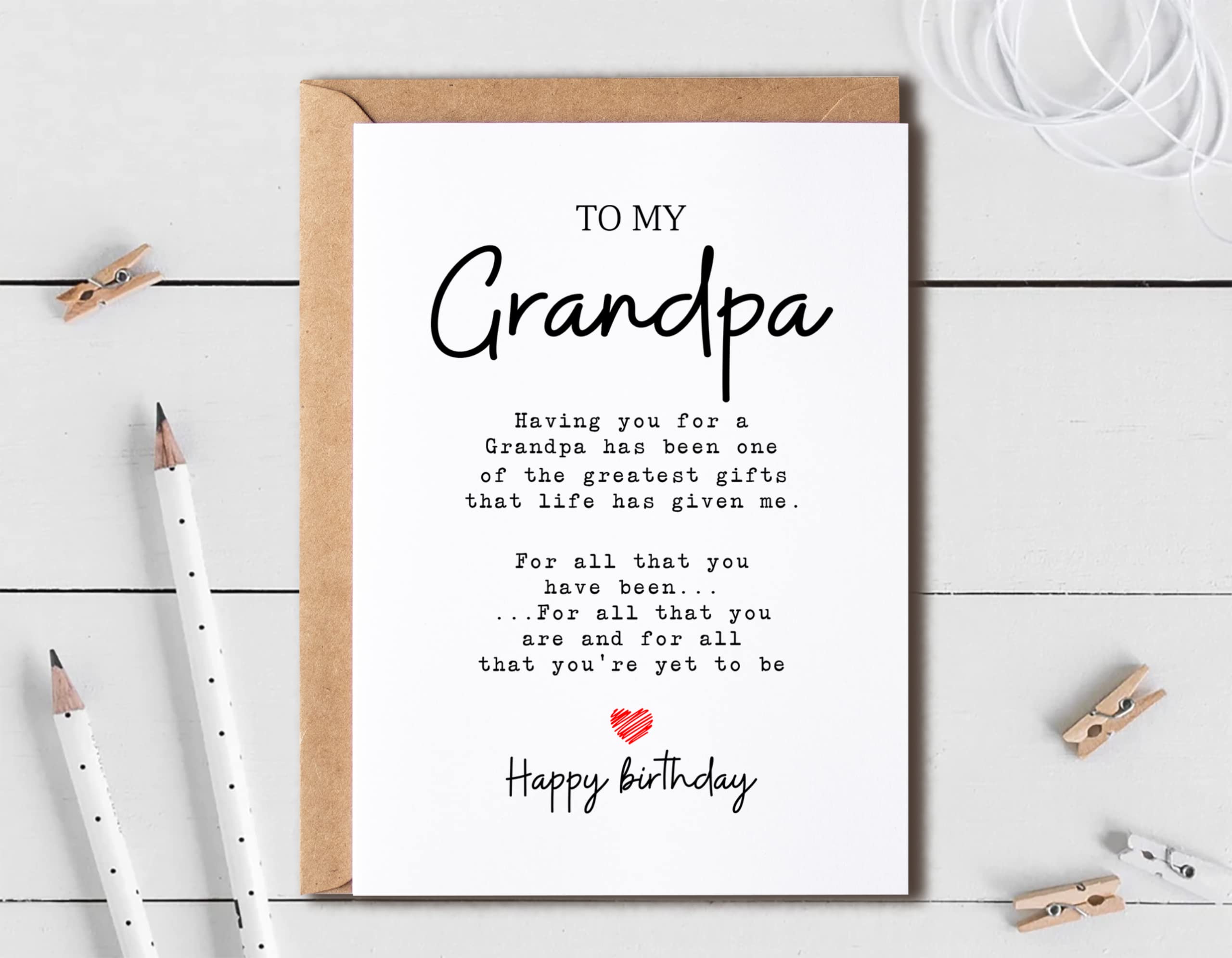 To My Grandpa - Grandpa Birthday Card - Grandpa Is The Greatest Gifts In My Life - Birthday Card For Grandpa - Gift For Grandpa Card- Christmas Gifts For Grandpa