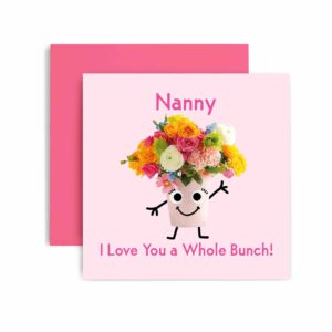 huxters birthday cards for women – i love you a bunch nanny happy birthday card for birthday, mother’s day – nanny birthday card with lovely green envelope – funny birthday card (nanny)