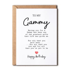 to my gammy - gammy birthday card - gammy is the greatest gifts in my life - birthday card for gammy - gift for gammy card- christmas gifts for gammy