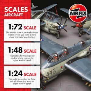 Airfix Model Airplane Kit Gift Set - A50190 Supermarine Spitfire & F-35B Lightning II 'Then and Now', Plastic Plane Model Kits for Adults & Kids 14+, Skill Level 1, 1:72 Scale WW2 Aircraft Models