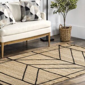 nuLOOM Vera Casual Geometric Jute Area Rug, 8x10, Natural