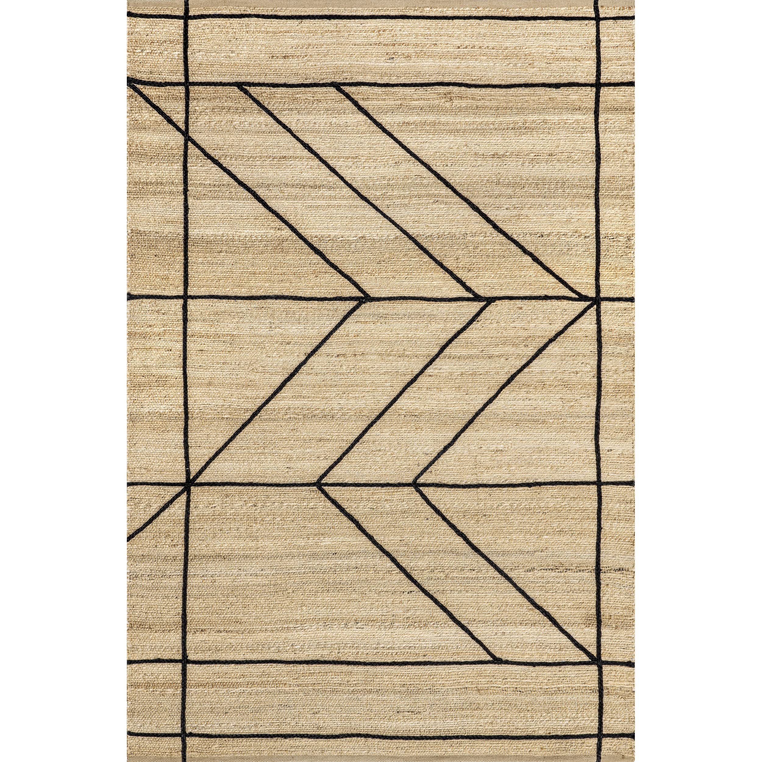 nuLOOM Vera Casual Geometric Jute Area Rug, 8x10, Natural