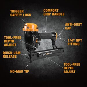 Freeman PWCS50 Pneumatic 16-Gauge 1" Wide Crown Stapler for DeWalt® and Bostitch® 16S2 Series Staples