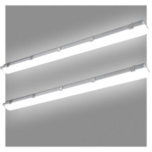 juerlen 4ft led vapor tight light，40w waterproof fixture，4400lm，5000k，commercial waterproof shop light for car wash, walk in freezer, high efficiency,walk in freezer,ip66, 2 pack