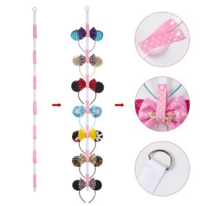 Fancheer 3Pcs Mouse Ears Headband Holder Headpiece Hanger Organizer Hair Accessories Storage Hanging Wall Display Decor