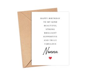 nonna birthday card poem - amazing nonna gift - birthday card nonna - special nonna birthday card - birthday card for nonna