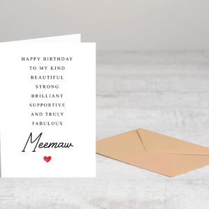 Meemaw Birthday Card Poem - Amazing Meemaw Gift - Birthday Card Meemaw - Special Meemaw Birthday Card - Birthday Card For Meemaw