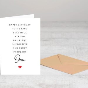 Omi Birthday Card Poem - Amazing Omi Gift - Birthday Card Omi - Special Omi Birthday Card - Birthday Card For Omi