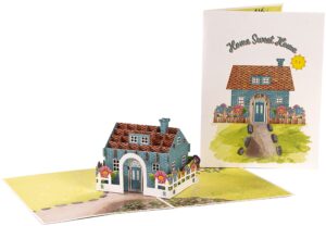 igifts and cards home sweet home 3d pop up greeting card - cool housewarming present, house surprise gift, homeowner appreciation, homecoming celebration, welcome neighbor, moving announcement - 6x8