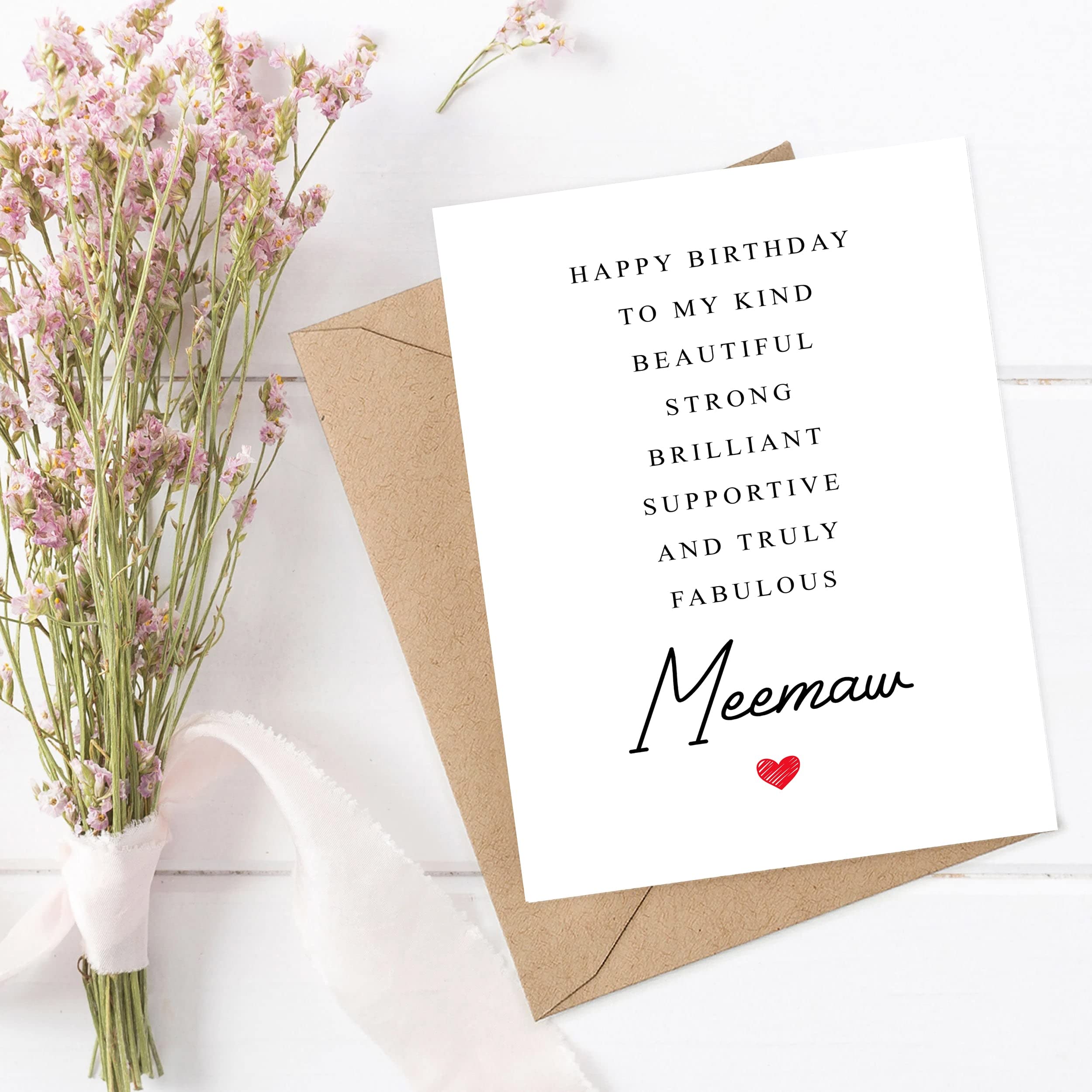 Meemaw Birthday Card Poem - Amazing Meemaw Gift - Birthday Card Meemaw - Special Meemaw Birthday Card - Birthday Card For Meemaw