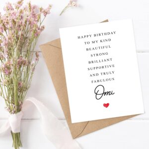 Omi Birthday Card Poem - Amazing Omi Gift - Birthday Card Omi - Special Omi Birthday Card - Birthday Card For Omi