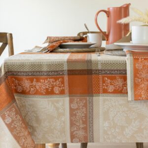 benson mills heirloom harvest yarn dyed jacquard fabric table cloth, fall, harvest and thanksgiving tablecloth (60" x 84" rectangular, heirloom harvest)