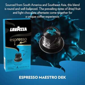 Lavazza Espresso Maestro Decaf (DEK) Aluminum Capsules Compatible with Nespresso* Original Machines, Medium Espresso Roast, Arabica and Robusta Blend (60 Capsules)