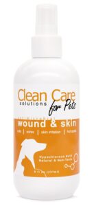 clean care solutions hypochlorous acid spray for pets - pet wound and skin care - non-stinging, natural formula, relieves itching - 237ml