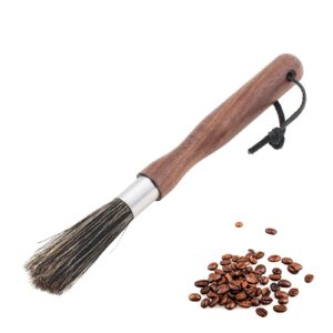 tqeonkl coffee grinder brush,natural bristle coffee grinder brush,espresso machine cleaning brush,espresso maker cleaner tool with wooden handle for bean grain coffee tool barista home kitchen