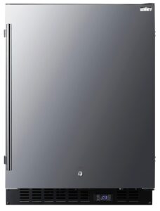 summit appliance alfz53 24" wide built-in all-freezer, ada compliant; 3.67 cu.ft. capacity, frost-free operation; stainless steel door, digital thermostat, temperature memory function