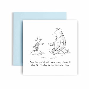 huxters birthday cards for friends and husband and wife - favorite with you – birthday card for her friend – gifts for women funny birthday card - beautiful illustrative artwork