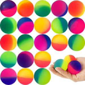 irrmshr 18 pcs bouncy balls for kids,45 mm jumbo super bouncy balls,rubber high bouncing balls in bright assorted multi colors for boys girls birthday party favors carnival prizes