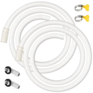 kerykwan 2 pack 5 ft air conditioner drain hose kit, plastic tube for ac condensate, flexible&durable drain hose for mini split ac&portable ac washer dishwasher faucet