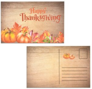 gift boutique 120 pcs happy thanksgiving postcards fall greeting cards 4" x 6" holiday pumpkins maple leaves design harvest blank note post card