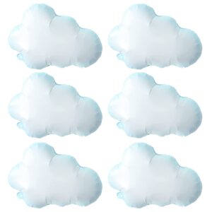 6 pieces white cloud balloons for birthday baby shower themed party decorations supplies