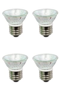 anyray (4)-bulbs hr16 120v 35w e27/ e26 mr-16 35 watt jdr c halogen bulb lamp fmw flood with lens a1876y