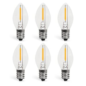 yimilite c7 0.6w 2700k featuring standard e12 led bulb candelabra base replacement night light 6 pack