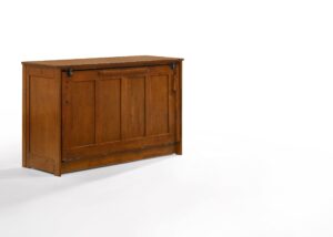 night & day furniture orion murphy cabinet with mattress (cherry, full)