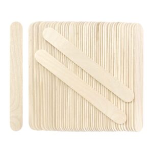 ktojoy 200pcs jumbo wooden craft sticks wooden popsicle craft sticks stick 6” long x 3/4”wide