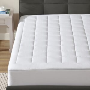 circleshome ultra-plush down alternative cotton top mattress pad for comfort & protection - 48 inch (75x48)