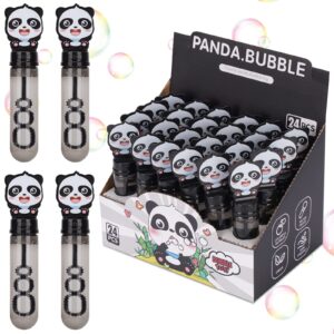 panda party favors supplies panda bubble wands for kids panda bubble blowing toy gift goodie bag stuffers 24pcs