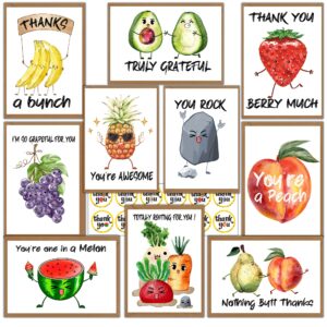 hahizin 40 funny thank you cards with envelopes & stickers, bulk boxed set assortment blank notecards, great for friends, family, coworkers, customers, volunteers, and more