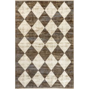 nuLOOM Fringed Performance Indoor Area Rug, Power Loomed, Easy Clean, Durable, Non-Shed, 10' x 13', Meline Beige