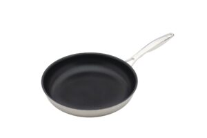 swiss diamond 11 inch stainless steel nonstick fry pan, induction compatible skillet, dishwasher and oven safe