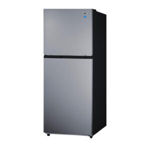 summit ff1089pl 24” top mount refrigerator-freezer - stainless steel look