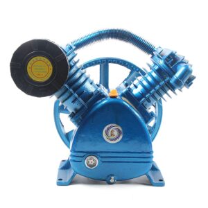 kinhall 5.5hp double-cylinder air compressor pump head, 21cfm v-type double-stage universal low-energy air compressor head motor, faster inflation and low noise, 175psi exhaust cylinder cast iron