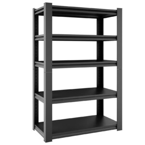 leariso garage shelving unit, 78" h garage storage shelves adjustable heavy duty shelving, metal shelving storage racks shelves for storage warehouse basement kitchen, 5-tier,47.2" w x 18" d x 78" h