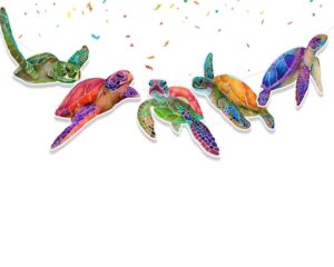 turtle under the sea birthday banner cute watercolor turtles party supplies baby shower | birthday decorations for watercolor sea animals