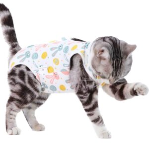 mairbero cat recovery suit,onesie for cat surgery surgical recovery suit, abdominal wound or skin diseases e-collar alternative