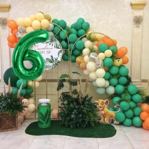 TONIFUL 40 Inch Dark Green Large Numbers Balloon 0-9 Birthday Party Decorations,Foil Mylar Big Number 6 Balloon Digital 6 for Birthday Party,Wedding, Bridal Shower Engagement Photo Shoot, Anniversary