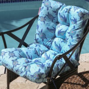 Classic Accessories for Vera Bradley Outdoor Chair Cushion, 21 x 19 x 22.5 x 5 Inch, Just Turtles, Outdoor Chair Cushions, Patio Chair Cushions, Patio Cushions