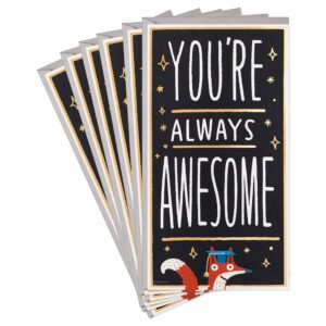 hallmark shoebox funny graduation gift card holders or money holders, you're always awesome (6 cards with envelope)