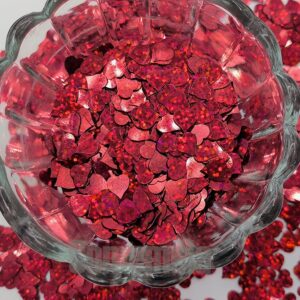 Comemela Confetti Hearts Shaped Confetti 5000Pcs Tiny Heart Confetti Red Confettifor Table Glitter for Valentine's Day Decoration, Wedding Confetti, Glitter Confetti Engagement Supplies (Red Hearts)