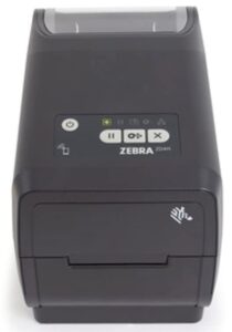 zebra direct thermal printer zd411; 203 dpi, usb, usb host, ethernet, btle5, us cord, swiss font, ezpl