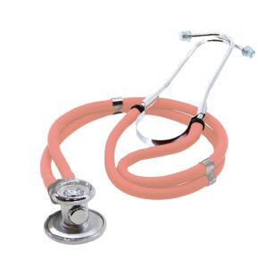 dixie ems sprague-rappaport type two tube stethoscope – frosted pink